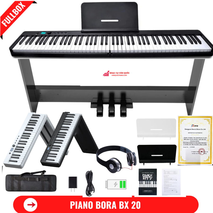 Đàn Piano Điện Bora BX 20 Gấp Gọn - 88 Phím Nặng Cảm Lực - Kết Nối ...