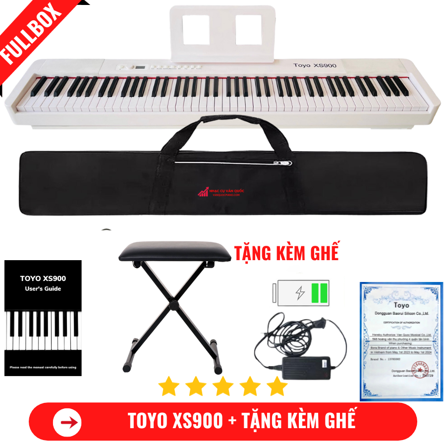 Đàn Piano Điện Toyo XS900 -88 Phím Nặng Cảm Lực - Kết Nối Bluetooth ...